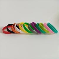China Silicone Wristband For Kids Custom Size Rubber Bracelet In Moulding With Printing Logo for sale