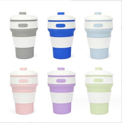 China Convenient 350ml Foldable Silicone Coffee Cup for Presents and Outdoor Enthusiasts for sale