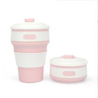 China Silicone Folding Water Cup for Outdoor Sports Portable Travel Coffee Collapsible Cup for sale