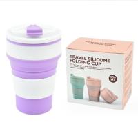 China 350ml Volume Food Grade Collapsible Silicone Sports Water Bottle with Custom Logo for sale