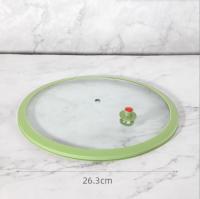 China Multipurpose Home Silicone Glass Lid Sustainable Heat Proof Visual Anti-Overflow Pot Lid for sale