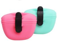 China Cutting Service Silicone Portable Dog Treat Bag with Magnetic Closure and Waist Clip Pouch for sale