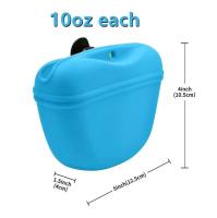 China Cutting Service Silicone Portable Dog Treat Bag with Magnetic Closure and Waist Clip Pouch for sale