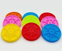 China Cookie Stamps Wooden Handle Silicone Christmas Biscuit Cutter for Sustainable Baking for sale