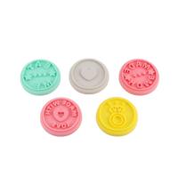 China Sustainable Customized Silicone Stamp Food Grade Cookie Stamps with Wooden Handle for sale
