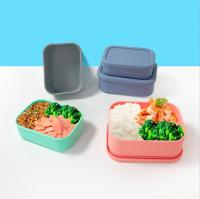 China Freshness Preservation BPA Free Silicone Sealed Storage Box for Kids Silicone Bento Box for sale