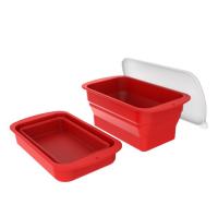 China Collapsible Big Ice Cube Tray Reusable Silicone Ice Block Mold for Extra Large Blocks for sale