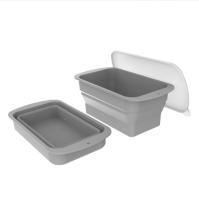 China Collapsible Big Ice Cube Tray Reusable Silicone Ice Block Mold for Extra Large Blocks for sale