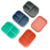 China Reusable BPA FREE Silicone Bento Lunch Box for School Children Food Storage Container for sale