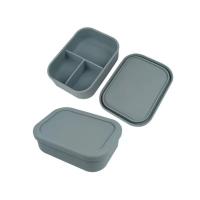 China Reusable BPA FREE Silicone Bento Lunch Box for School Children Food Storage Container for sale