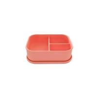 China Food Container and Kitchen Storage 3 Compartment Silicone Bento Lunch Box for Kids for sale