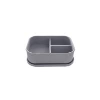 China Food Container and Kitchen Storage 3 Compartment Silicone Bento Lunch Box for Kids for sale