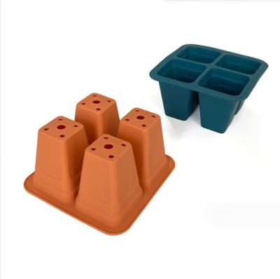 China Not Coated Silicone Nursery Plant Flower Tray for Reusable Seed Starter Germination for sale