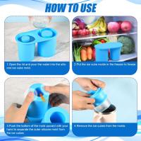 China Exclusive Patent Reusable Silicone Ice Hollow Cylinder Tray Mold for Large Ice Cubes for sale