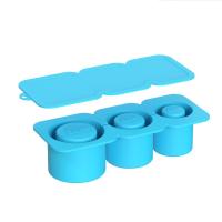 China Ice Cream Tools 2024 Silicone Cylinder Ice Mold with Lid and Bin for Freezer Ice Cube Tray for sale