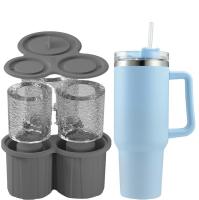 China Easy To Release Silicone Ice Cube Tray for Tumbler Cup 3 Pcs for sale