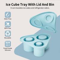 China Silicone Mold Ice Cube Tray for Tumbler Cup Kitchen Accessories Bar Ice Cream Makers for sale