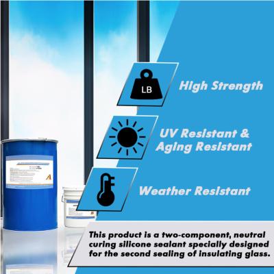 China Quick Drying Glass Glue Silicone Structural Sealant Unex-166 Adjustable Curing Speed for sale