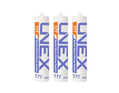 China UNEX 177 best price neutral concrete silicone sealant,silicone gel adhesive glue for marble for sale