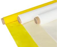 China 365 Micron White Yellow Polyester Silk Screen Printing Mesh  136cm for sale