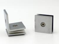 China 90 Degree Stainless Steel 4mm Glass Fitting Wall Clamp Pss Finish for sale
