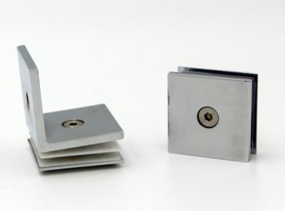 China 90 Degree Stainless Steel 4mm Glass Fitting Wall Clamp Pss Finish for sale