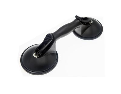 China Germany Type 125mm 120kg Glass Sucker Lifter Black Color Two Cups for sale