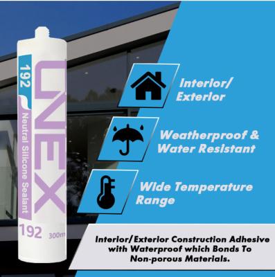 China All Purpose Unex-192 Glass Silicone Sealant 300ml Window One Component Gp for sale