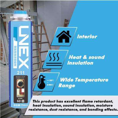 China Unex Aerosol Cans 750ml General Purpose Pu Foam Construction Usage for sale