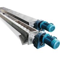 China Manganese Steel Sludge Screw Conveyor Shaftless Spiral Conveyor For Sand Dry Powder for sale
