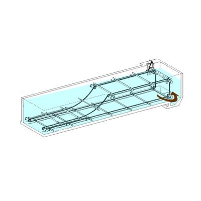 China SS304 Chain Plate Sludge Scraper System 18m length  Sewage Treatment Plant for sale