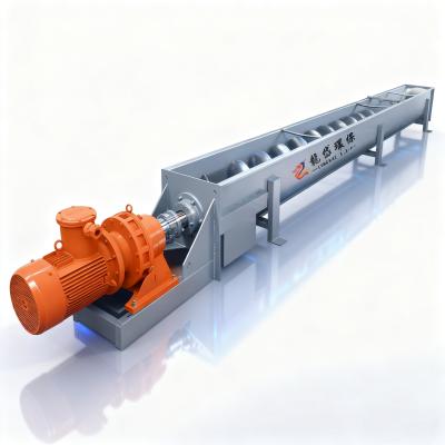China Slag Carbon Steel Sprial 304 Stainless Screw Conveyor For Cement for sale