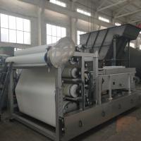 China Stainless Steel Slurry Dewatering Equipment , 10m3/h Belt Press Wastewater Treatment for sale