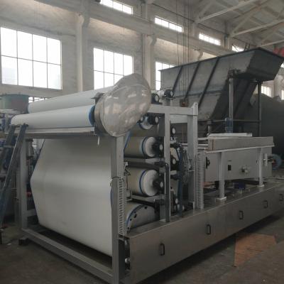 China Stainless Steel Slurry Dewatering Equipment , 10m3/h Belt Press Wastewater Treatment for sale
