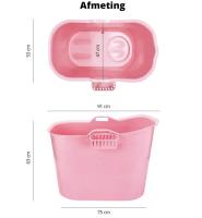 China Home Garden Bathtub for Small Bathrooms Perfect for Those Who Love to Bathe 92x51x61cm 185L in pink for sale