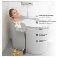 China Grey Home Garden Bathtub for Small Bathrooms Perfect for Those Who Love to Bathe 92x51x61cm 185L for sale