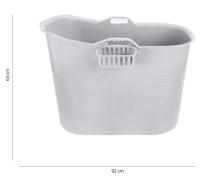 China Grey Home Garden Bathtub for Small Bathrooms Perfect for Those Who Love to Bathe 92x51x61cm 185L for sale