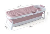 China 385L Foldable bathtub for adults - foldable bathtub for bathrooms - mobile sitz bath - Also suitable for children - pink for sale