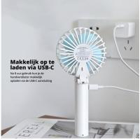 China Hand Fan - Portable Fan - Mini Fan Rechargeable - Small Portable Fan With USB Wireless Desktop Fan - White/White for sale