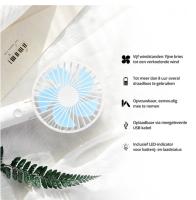 China Hand Fan - Portable Fan - Mini Fan Rechargeable - Small Portable Fan With USB Wireless Desktop Fan - White/White for sale
