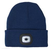 China LED beanie White beanie with LED lighting for sale