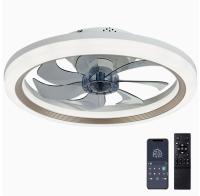 China Amazon best-selling living room LED fan light, bedroom smart remote control 110V dining room ceiling fan light for sale
