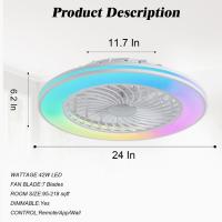 China 1155 Bladeless Ceiling Fans with Lights for sale