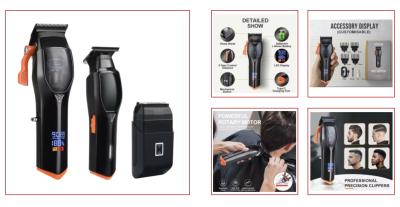 China PowerGroom Cordless Hair Clipper Set – 5-Speed LED Display for sale