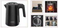 China HotelSafe Double-Wall Electric Kettle – 304 Stainless Steel for sale