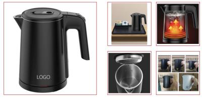 China HotelSafe Double-Wall Electric Kettle – 304 Stainless Steel for sale