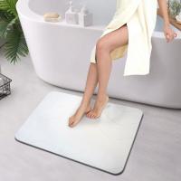 China Silica gel mud floor mat, cross-border solid color striped Nordic bathroom floor mat, household water-absorbing anti-slip easy-to-clean foot mat for sale