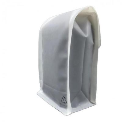 China Full Recyclable Coffee Packaging Bags Matte White Finish Flat Bottom 150microns 10 Colors for sale