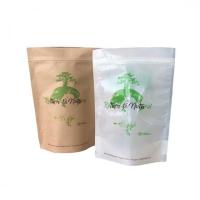 China Custom Kraft Paper Zipper Lock Stand Up Pouch Food Packing Bag 150mic for sale
