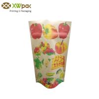 China Recyclable Kraft Paper Food Packaging Bags with Valve and Zipper 150 Micron for sale